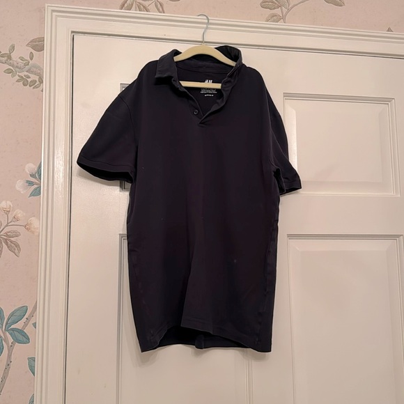H&M | Shirts | Mens Navy Polo | Poshmark